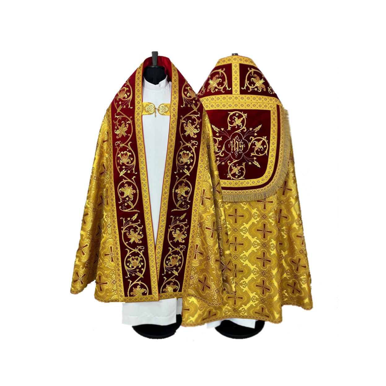 Roman Style Cope With a Stole Gold Red Cope Chasuble - Etsy