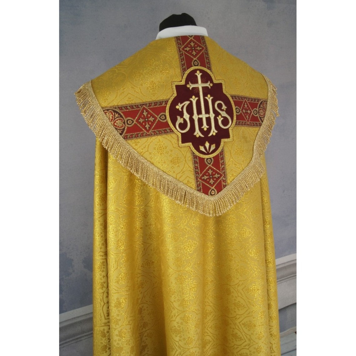 Semi-gothic Cope With a Matching Stole, Vestments for Priest, Catholic ...