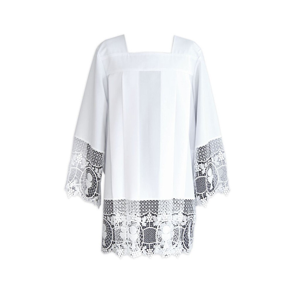 Traditional Square Neck Priest Surplice, Guipure Lace Cotta - Etsy