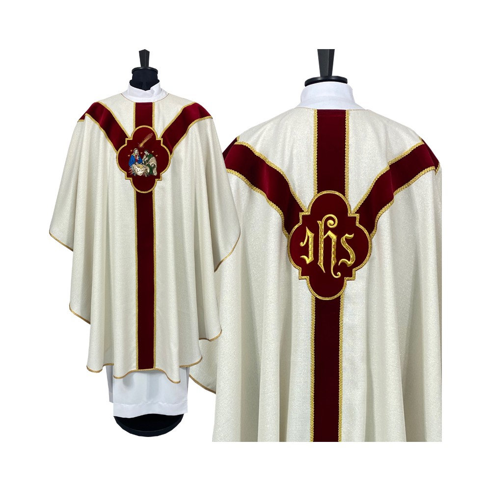 Vestment Nativity Scene- Gothic Style Chasuble With a Matching Stole ...