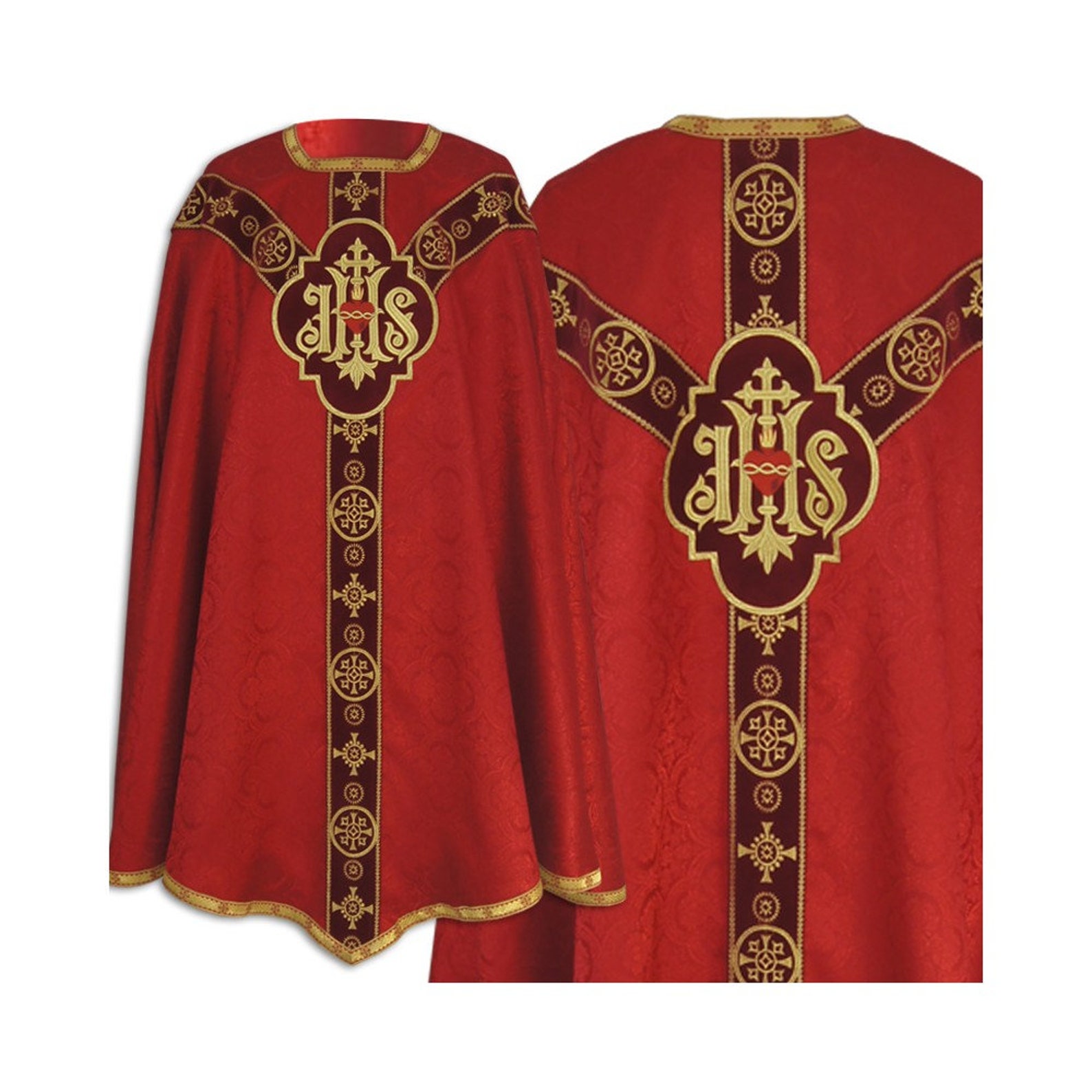 Conical Chasuble With IHS Symbols Vestments for Priest - Etsy