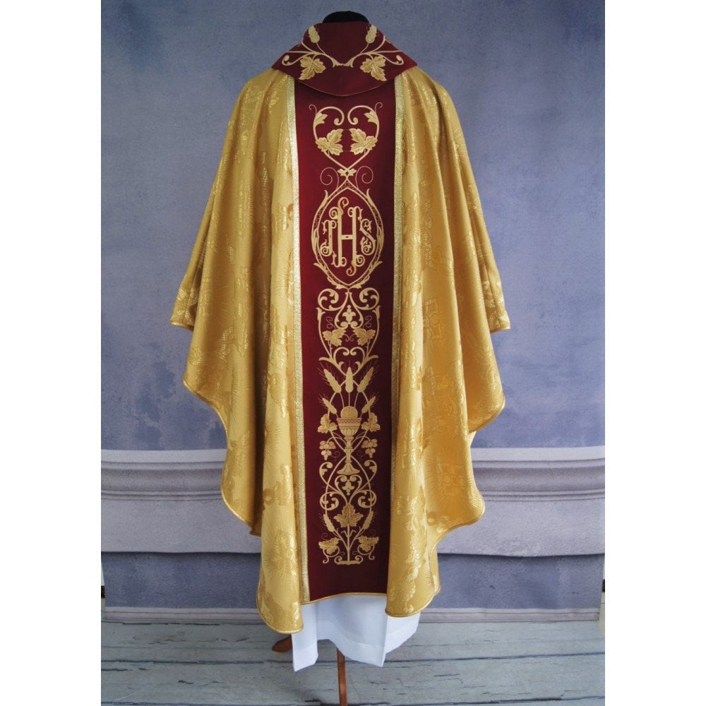 Gothic Style Chasuble With a Matching Stole, Whit IHS Embiorder ...