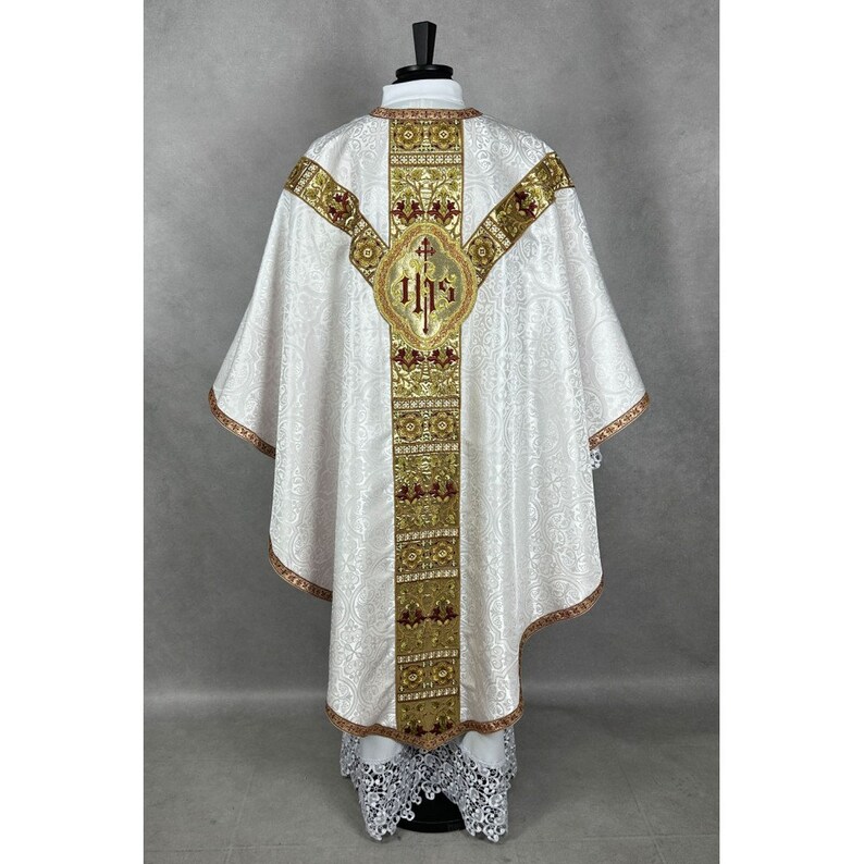 Vestment, Semi-gothic Style Chasuble With a Matching Stole With Tassels ...