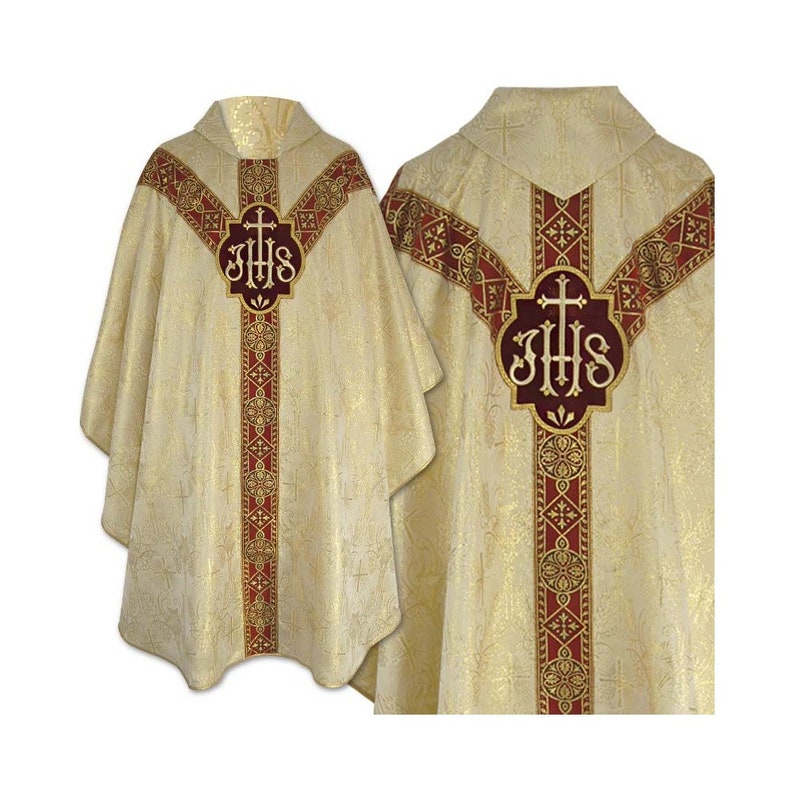 Vestments Gold IHS Gold Chasuble Vestments for Priest | Etsy