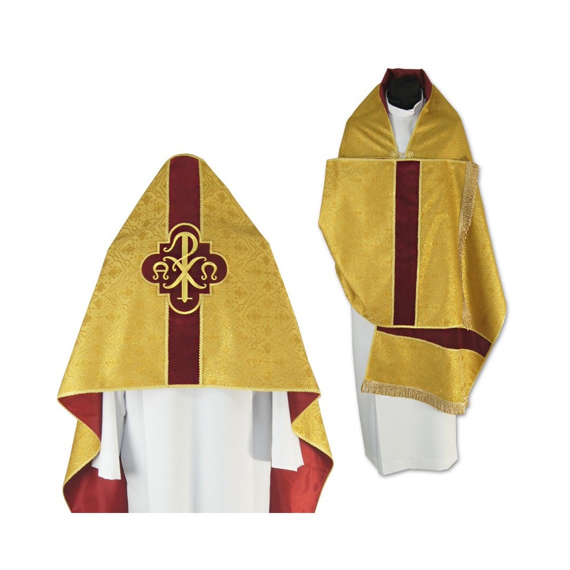 Humeral Veil - Golden Veil, Vestments for Priest, Liturgical Chasuble ...