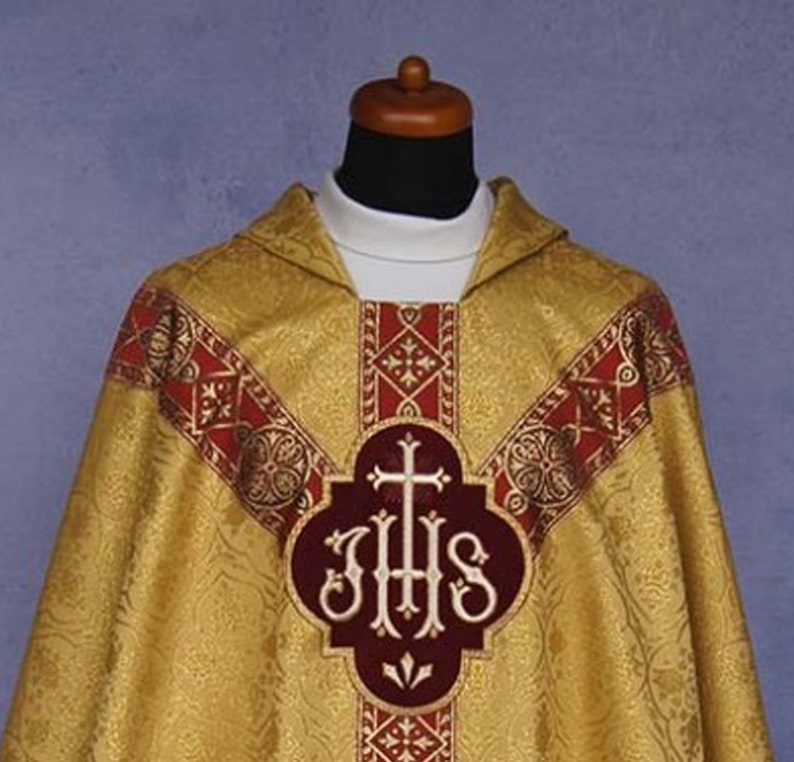 Vestments Gold IHS Gold Chasuble Vestments for Priest | Etsy