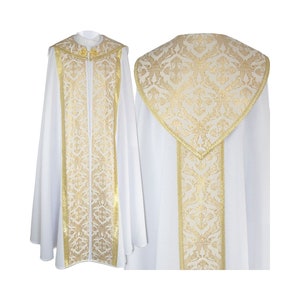 Semi-gothic Style Cope With a Matching Stole, Gold Chasuble, Vestments ...