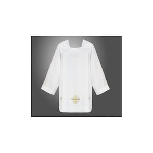 Traditional Square Neck Priest Surplice/cottas With Pleats, White ...