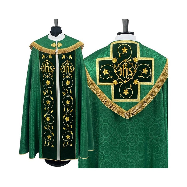 Gothic Green Style Cope With an Inner Stole and Humeral Veil - Etsy