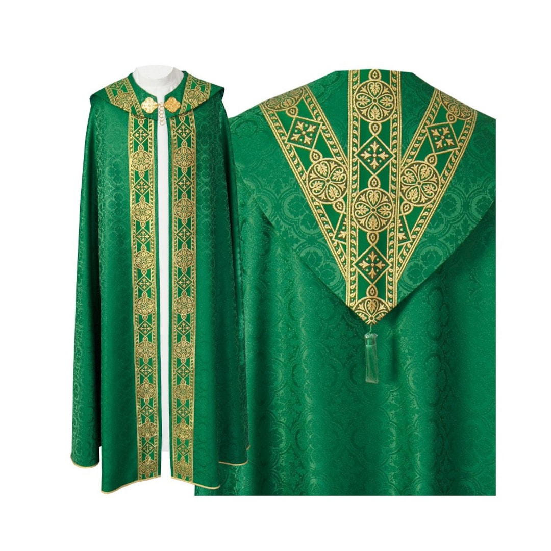 Semi-gothic Style Cope With a Matching Stole, Pastor Chasuble, Vestment ...