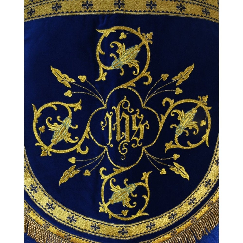 Roman Style Cope With a Stole, Black Cope Chasuble, Vestments for ...