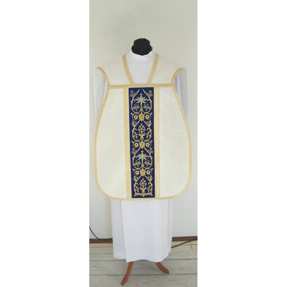 Vestment Marian - Traditional Roman Style Chasuble With a Maniple ...