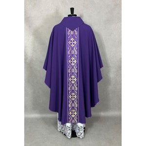 Gothic Style Chasuble With a Matching Inner Stole, Green Chasuble ...