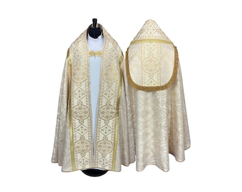 Roman Style Cope With a Stole, Gold Red Cope Chasuble, Vestments for ...