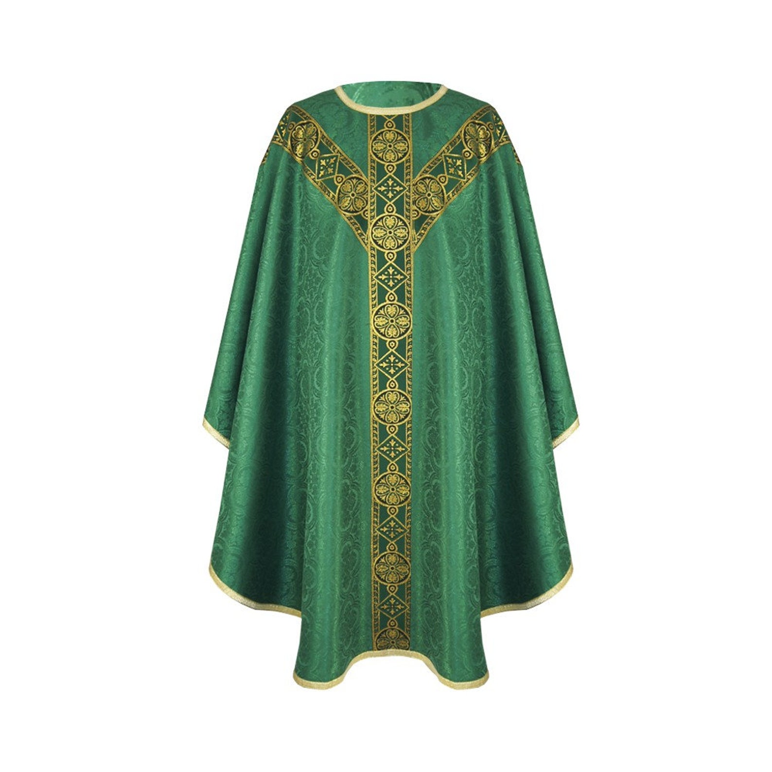 Vestment Green and All Liturgical Colors- Semi Gothic Style Chasuble ...