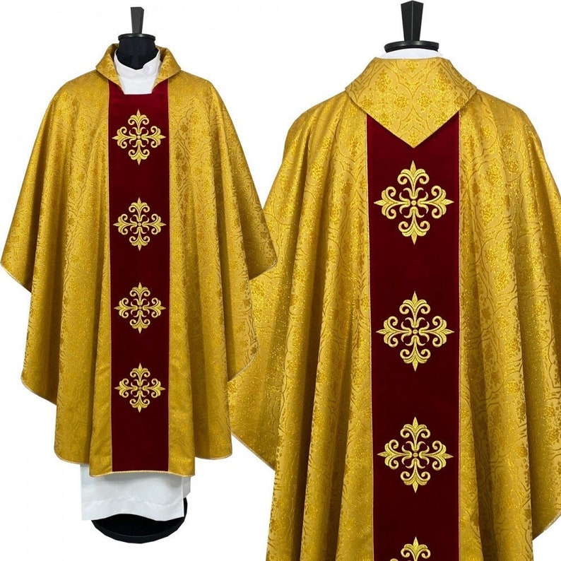 Gothic Style Chasuble, Vestments for Priest, Catholic Vestment, Gift ...