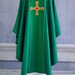 Vestment Green - Saint Cuthbert Cross Gothic Style Chasuble With a ...