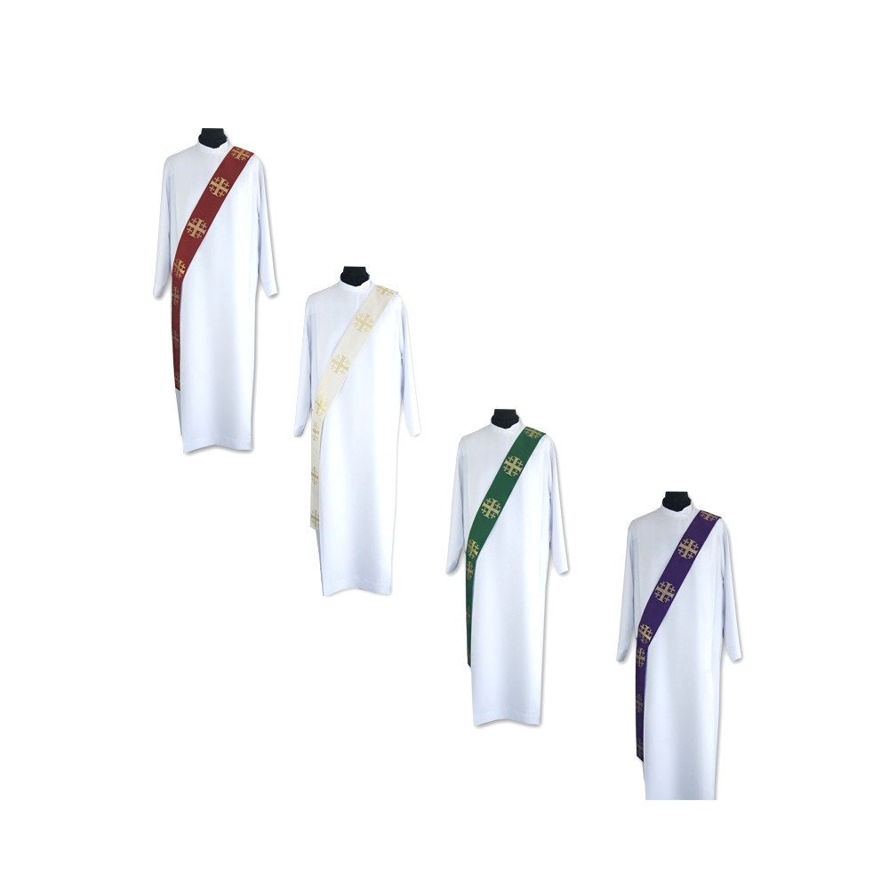Deacon Stole a Set of 4 Colours, Chasuble Stole, Stole Clergy, Stole ...