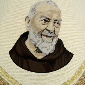 High Mass Set Saint Pio Ecru Chasuble, Vestments for Priest, Catholic ...