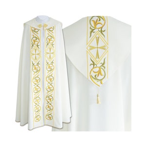 Gothic Style Cope With a Matching Stole, Olive Cope, Cope for Priest ...