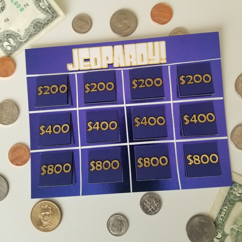 Trivia Game Show Inspired Interactive Greeting Card Customizable - Etsy