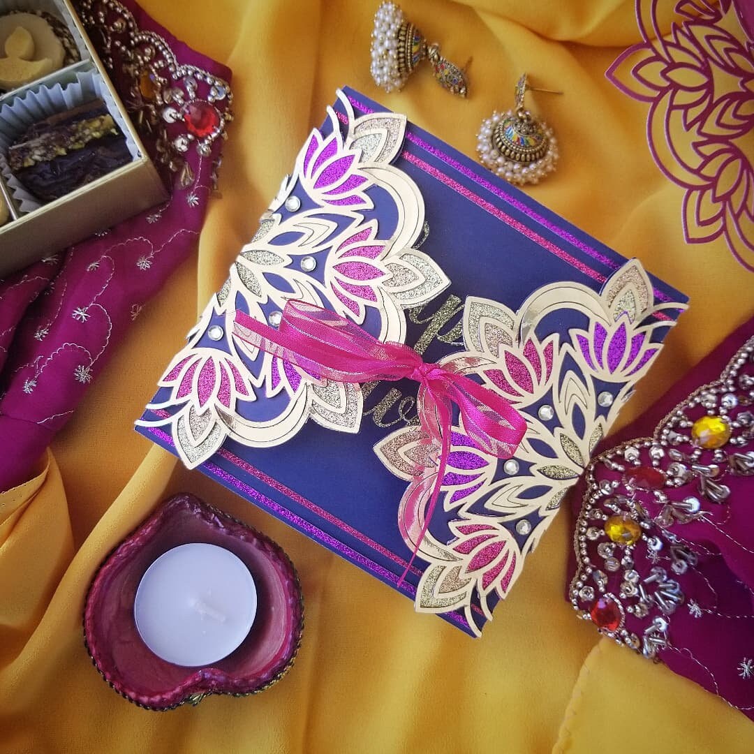 Diwali Mandala Gate Fold Greeting Card - Etsy