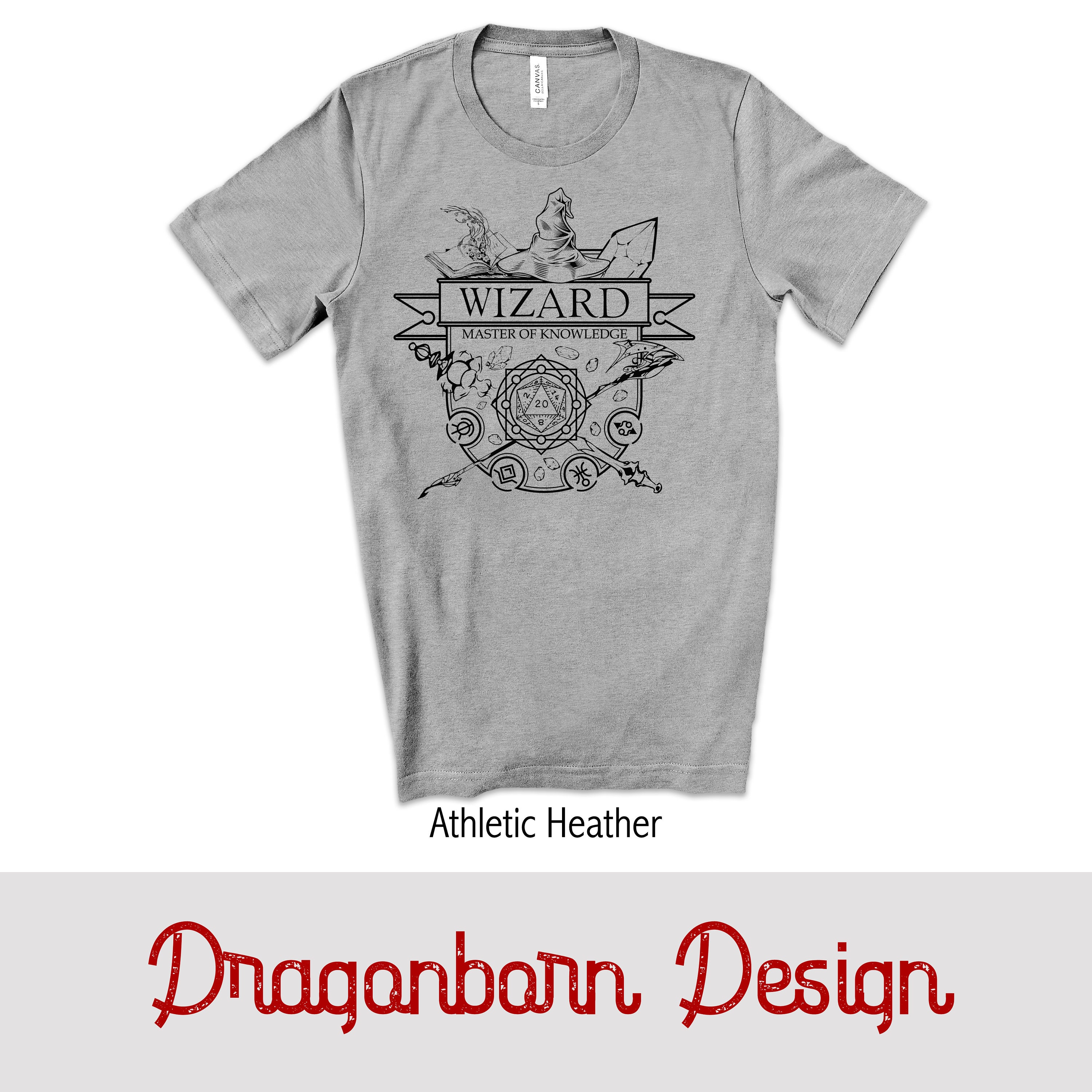 Unisex Dungeons and Dragons Wizard Shirt Character Shirt Minimalist D&D ...