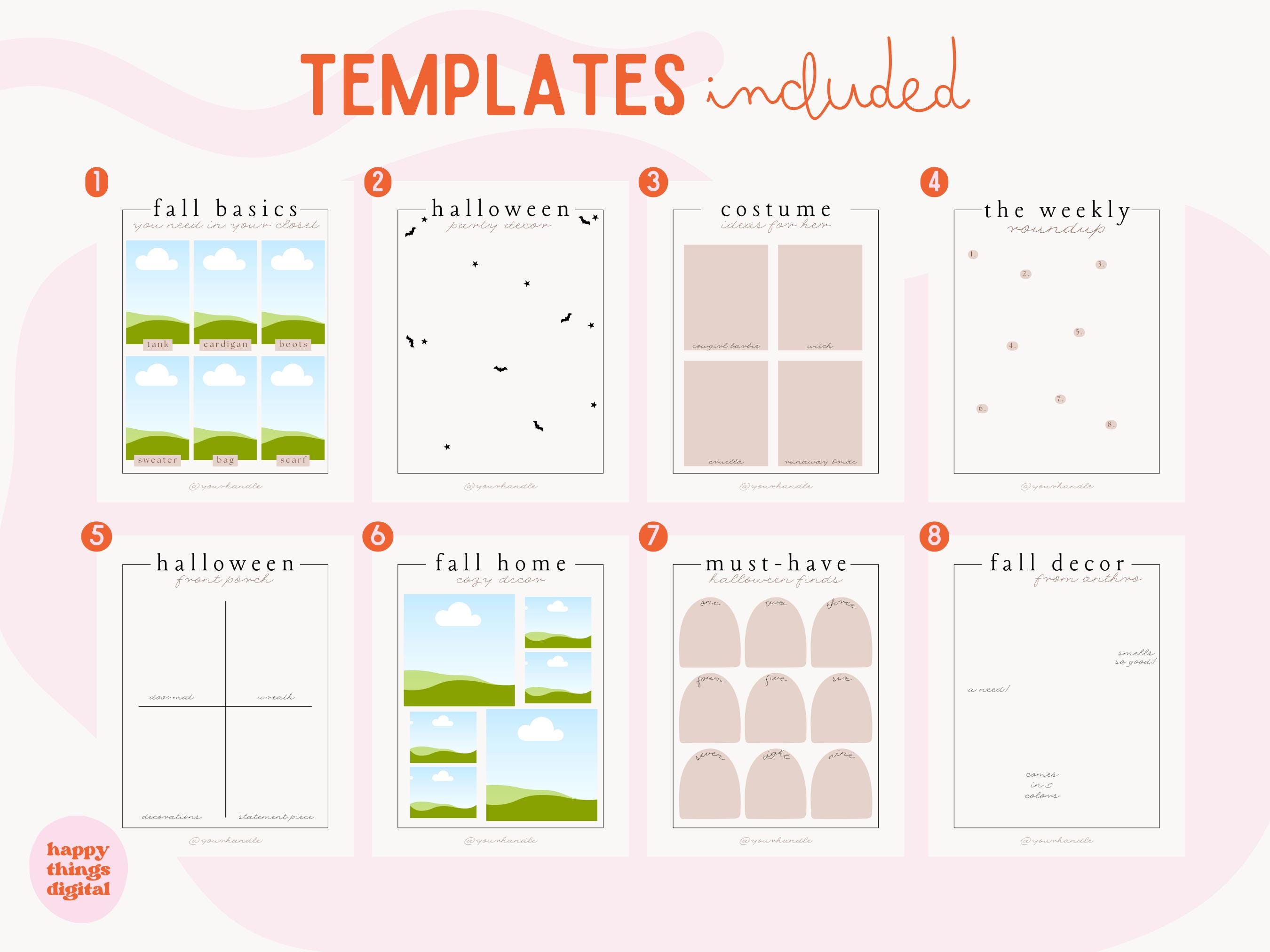 15 LTK Autumn Mix Templates - Fall - Halloween - Edit in Canva - Canva ...