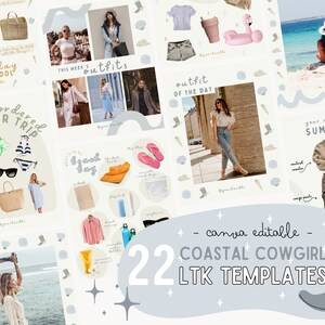 22 LTK Coastal Cowgirl Inspired Templates Edit in Canva Canva Template ...