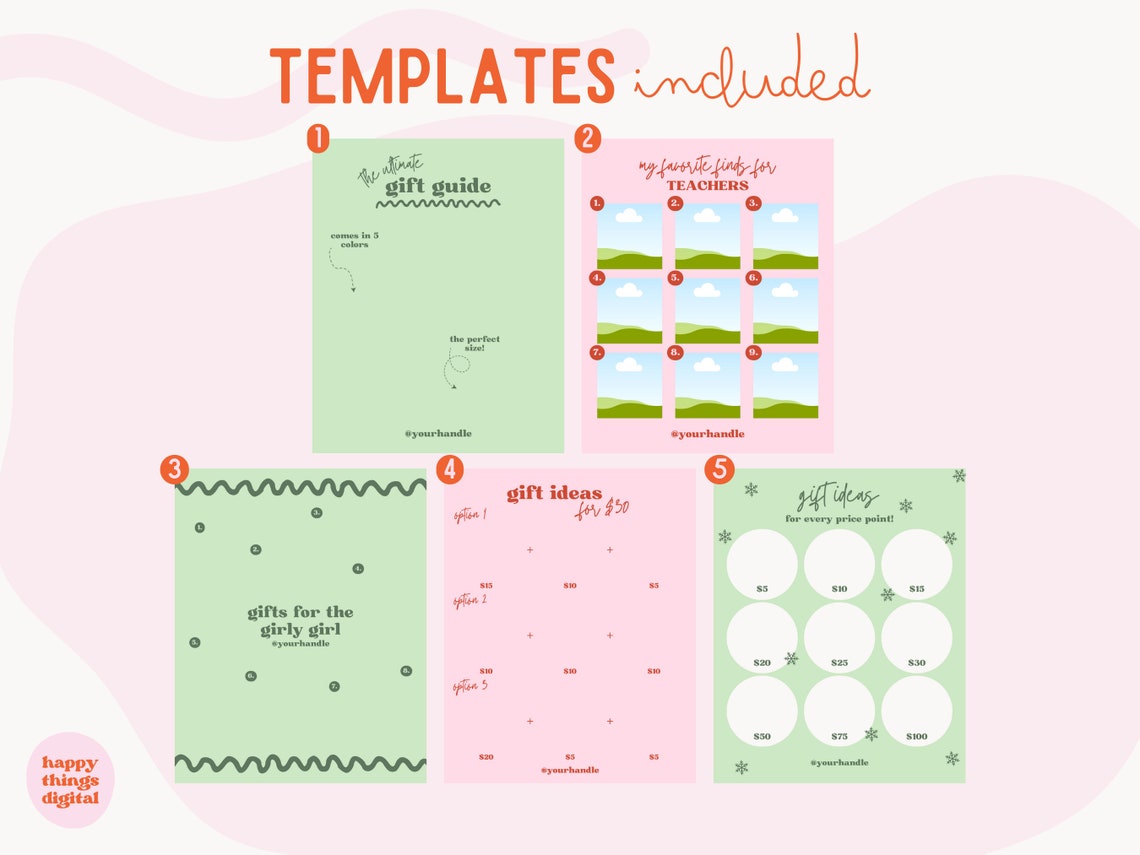 10 LTK Gift Guide Templates - Holiday - Edit in Canva - Canva Template ...