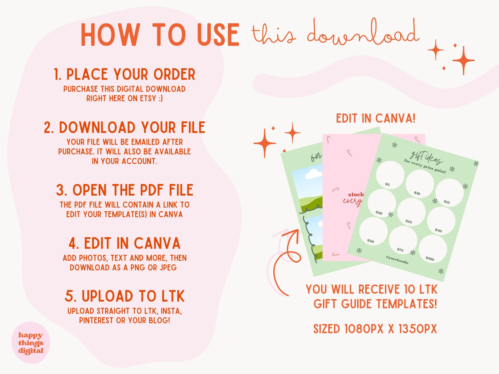 10 LTK Gift Guide Templates - Holiday - Edit in Canva - Canva Template ...