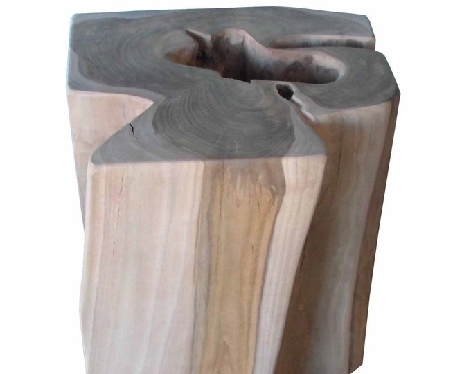 Teak Wood Table Base, Rectangular Reclaimed Stump, Coffee Table, Stool ...