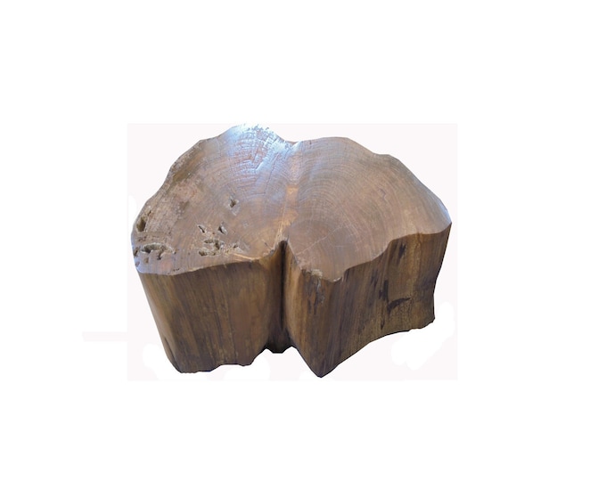 Finished Teak Wood Table Base, Log Furniture, Reclaimed Stump, Ready to ...