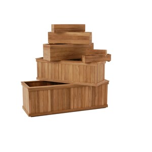 Large Teak Planter Box | FSC Certified Sustainable Wood | Outdoor ...