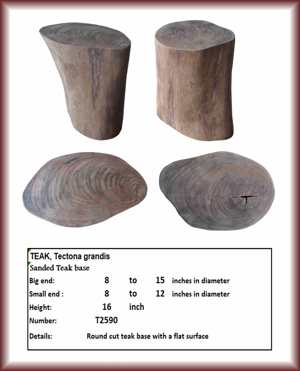 Beautiful Sanded Teak Wood Log Base Great for Use as a Stool - Etsy