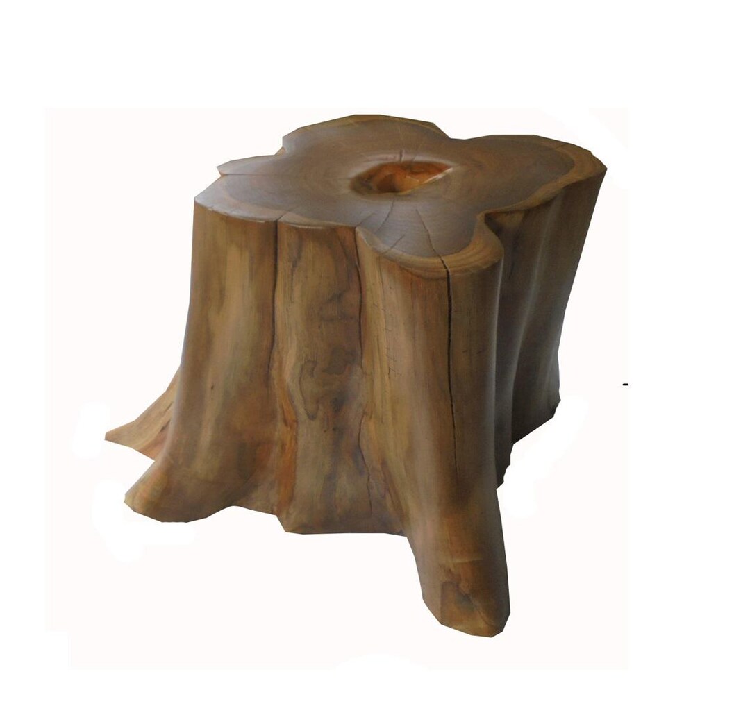 Real Teak Wood! Funky Shaped Teak Wood Table Base, Reclaimed Stump ...