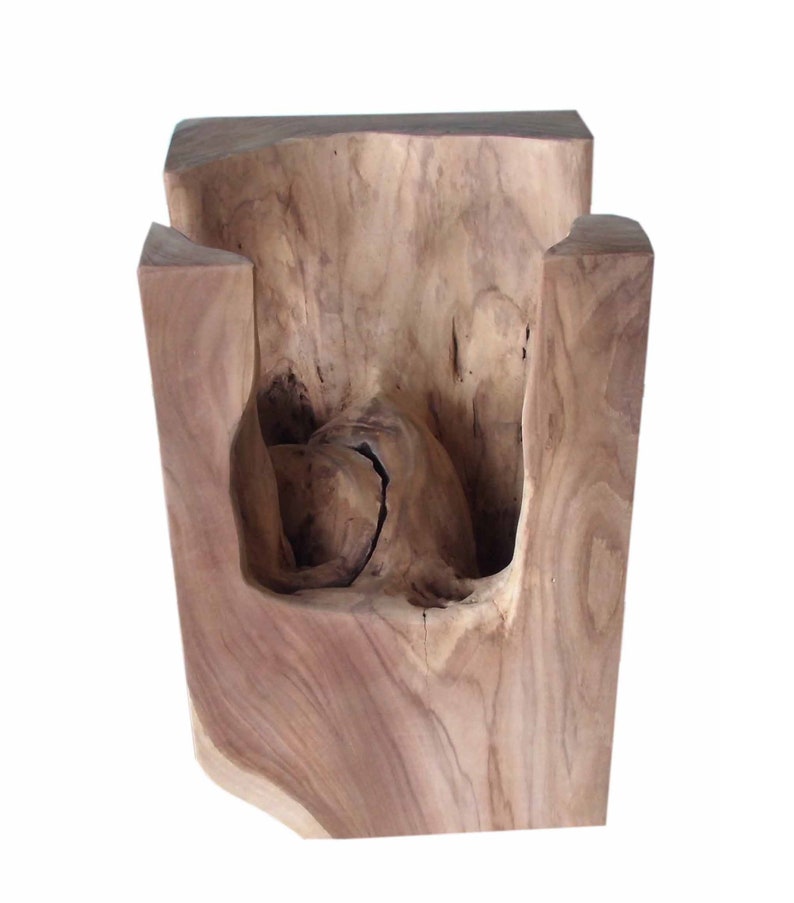 Teak Wood Table Base Log Furniture Reclaimed Stump | Etsy