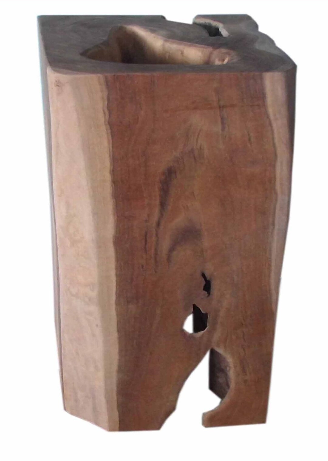 Teak Wood Table Base, Log Furniture, Organic Rectangular Stump - Etsy