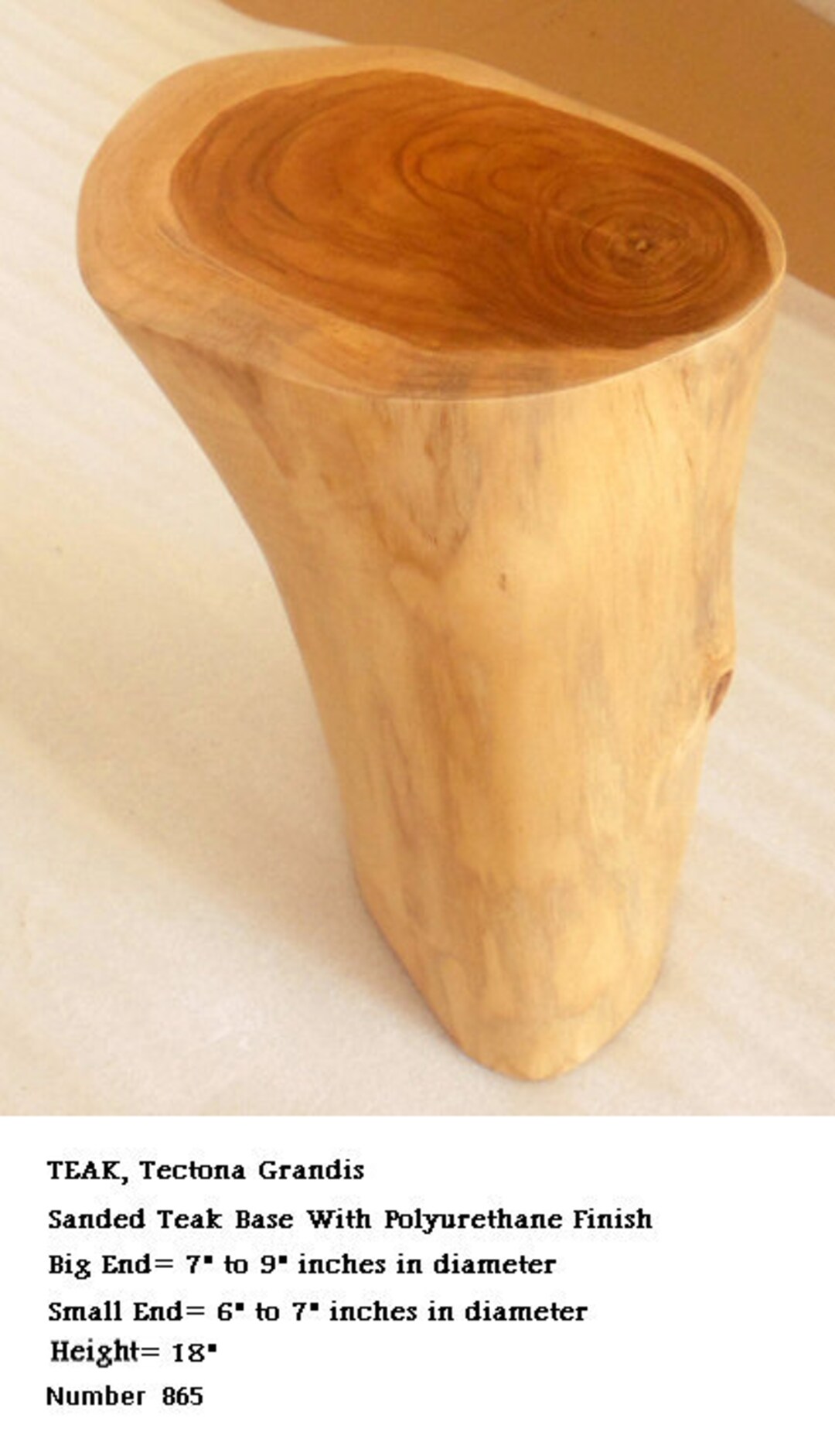 Teak Wood Table Base, Log Furniture, Reclaimed Stump - Etsy