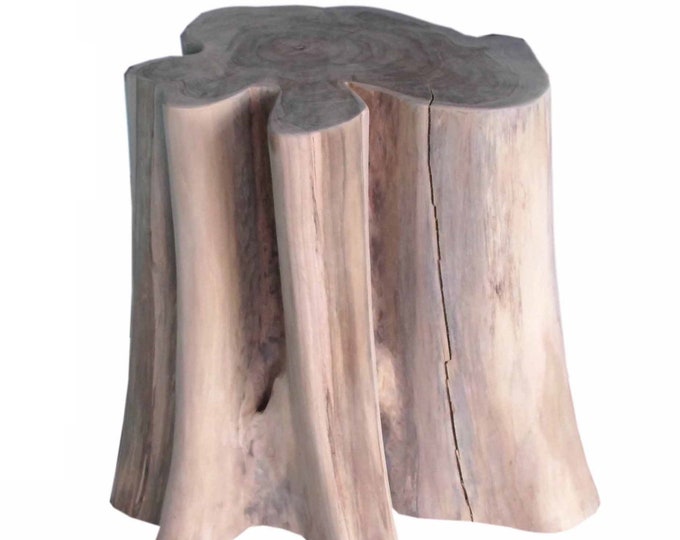 Beautiful Sanded Teak Wood Log Base, Great for Use as a Stool, Coffee ...