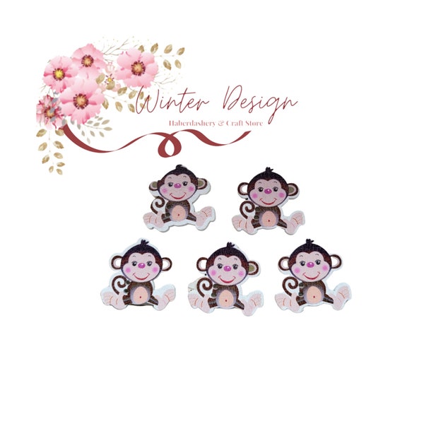 Monkey Buttons - Etsy