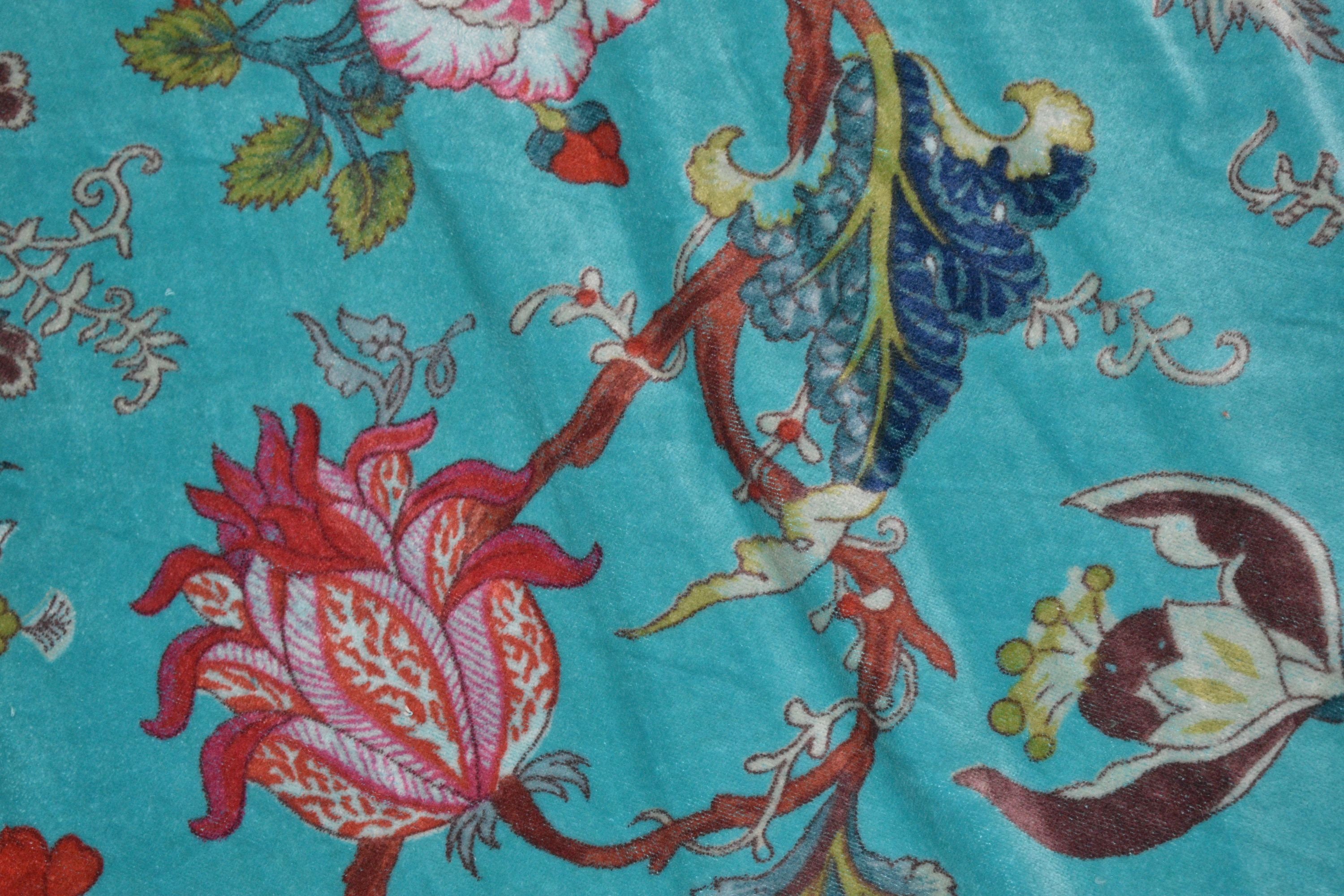 Floral printed velvet fabric velvet fabric by yard cotton | Etsy Floral printed velvet fabric velvet fabric by yard cotton | Etsy
