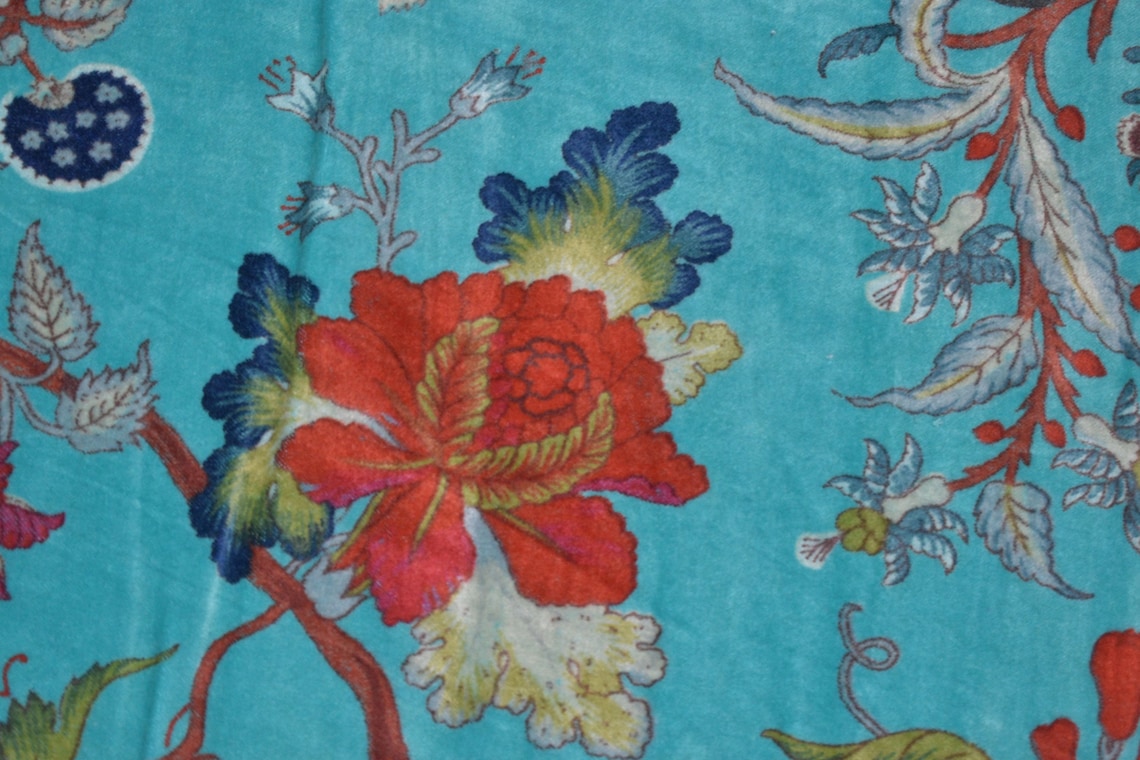 Floral printed velvet fabric velvet fabric by yard cotton | Etsy Floral printed velvet fabric velvet fabric by yard cotton | Etsy
