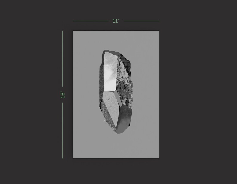 Crystal Artwork A Series of Crystals 'punk Mono' - Etsy