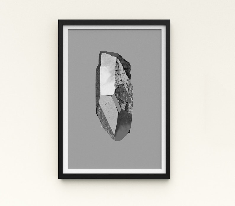 Crystal Artwork A Series of Crystals 'punk Mono' - Etsy