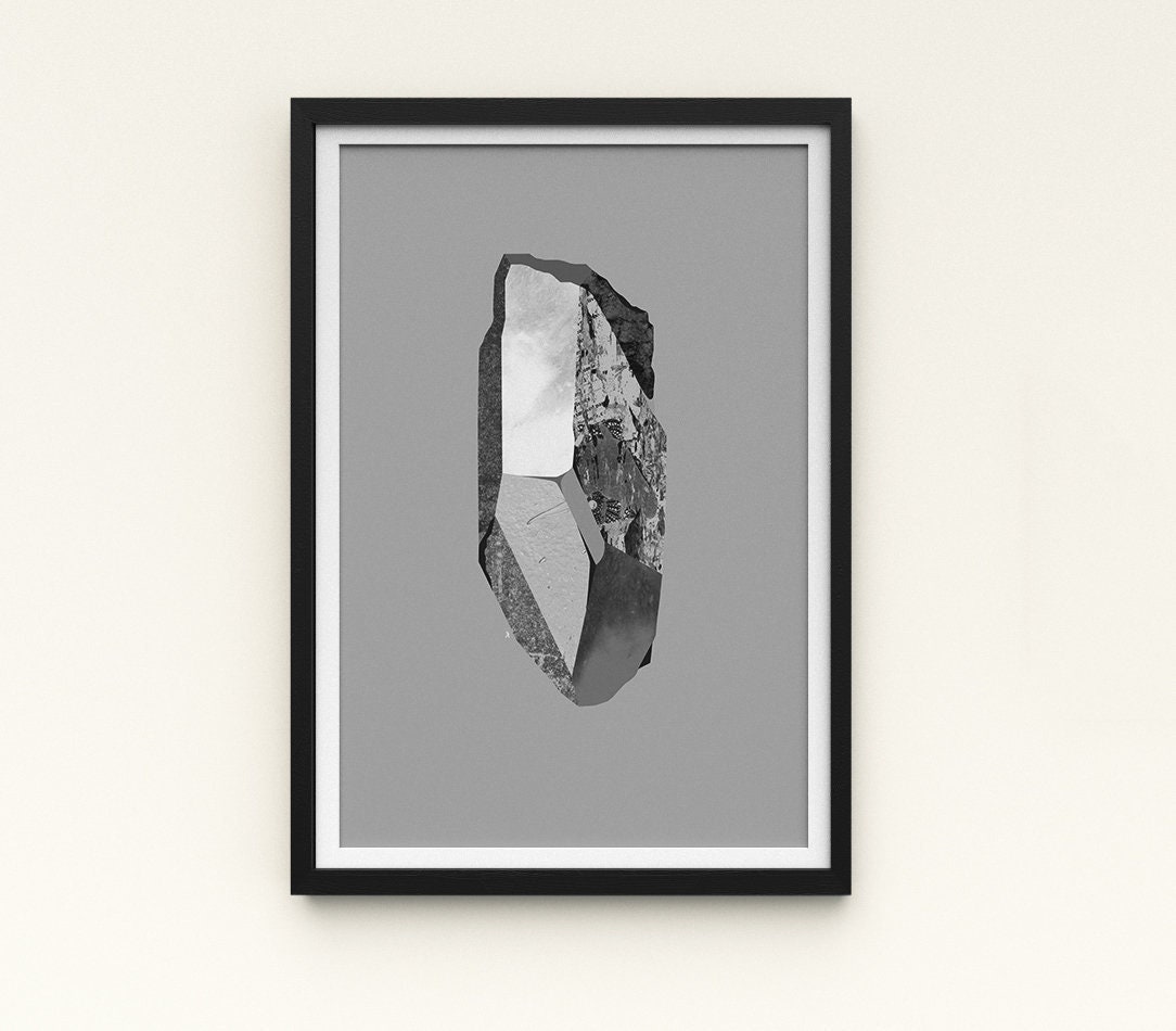 Crystal Artwork A Series of Crystals 'punk Mono' - Etsy