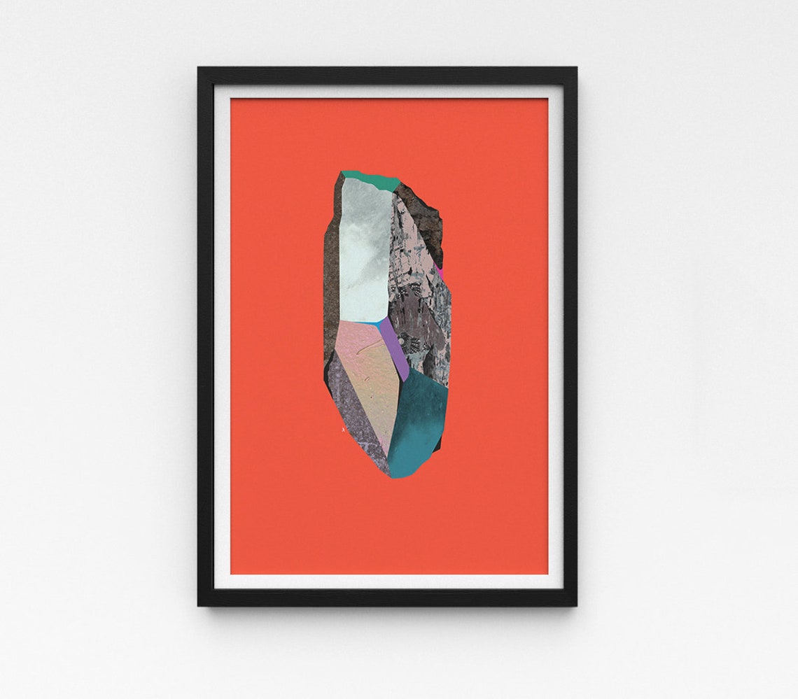 Crystal Artwork A Series of Crystals 'punk' 11x16 Orange Art Print ...
