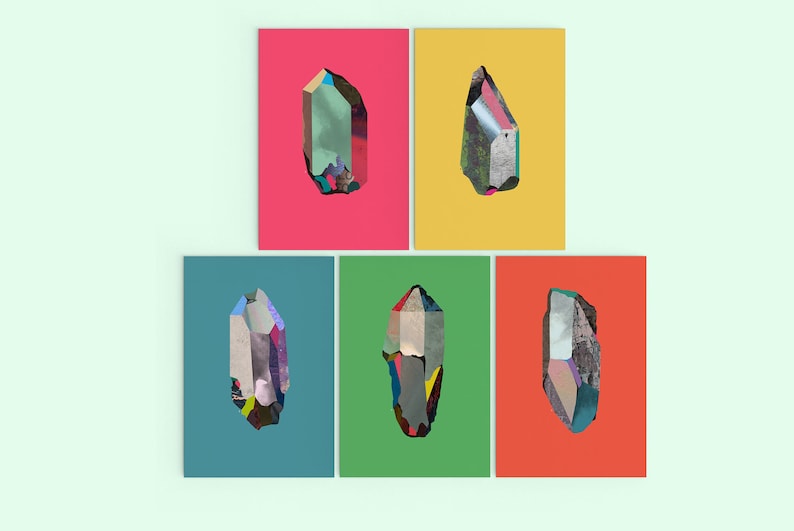 Crystal Artwork A Series of Crystals 'punk' 11x16 Orange Art Print ...