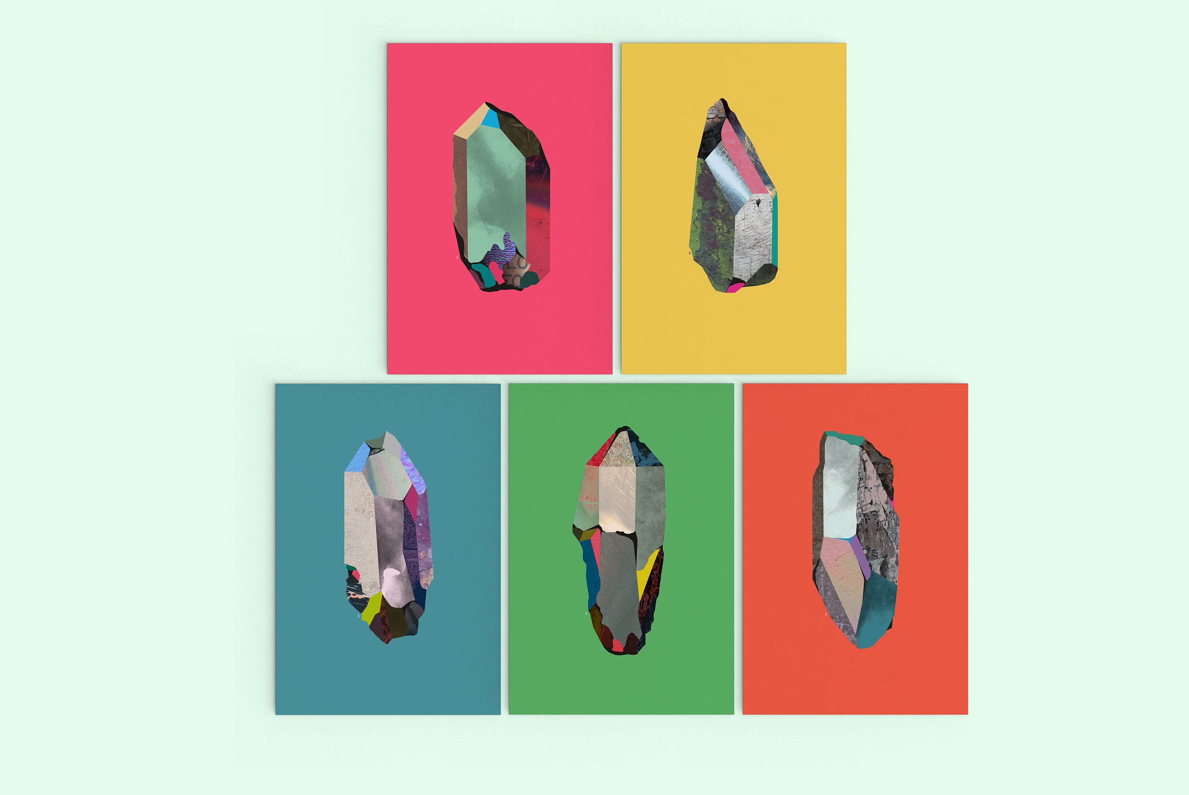 Crystal Artwork A Series of Crystals 'punk' 11x16 Orange Art Print ...