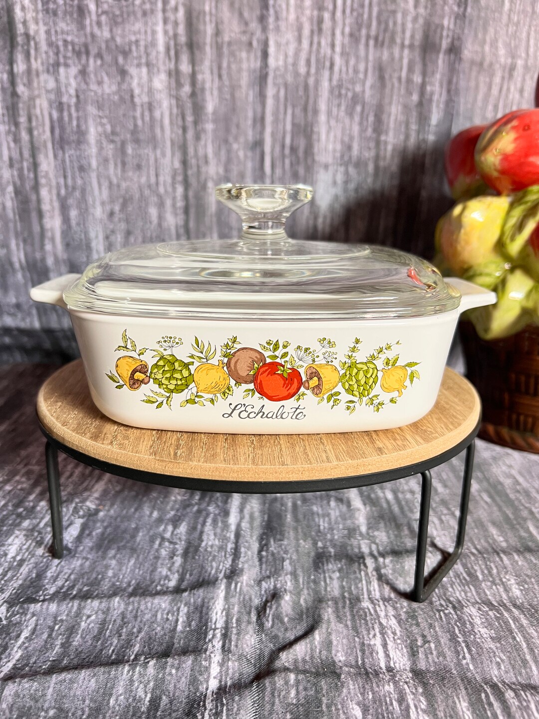 Vintage Corningware “spice of Life” L’ Echolate A-1-B Covered Casserole ...